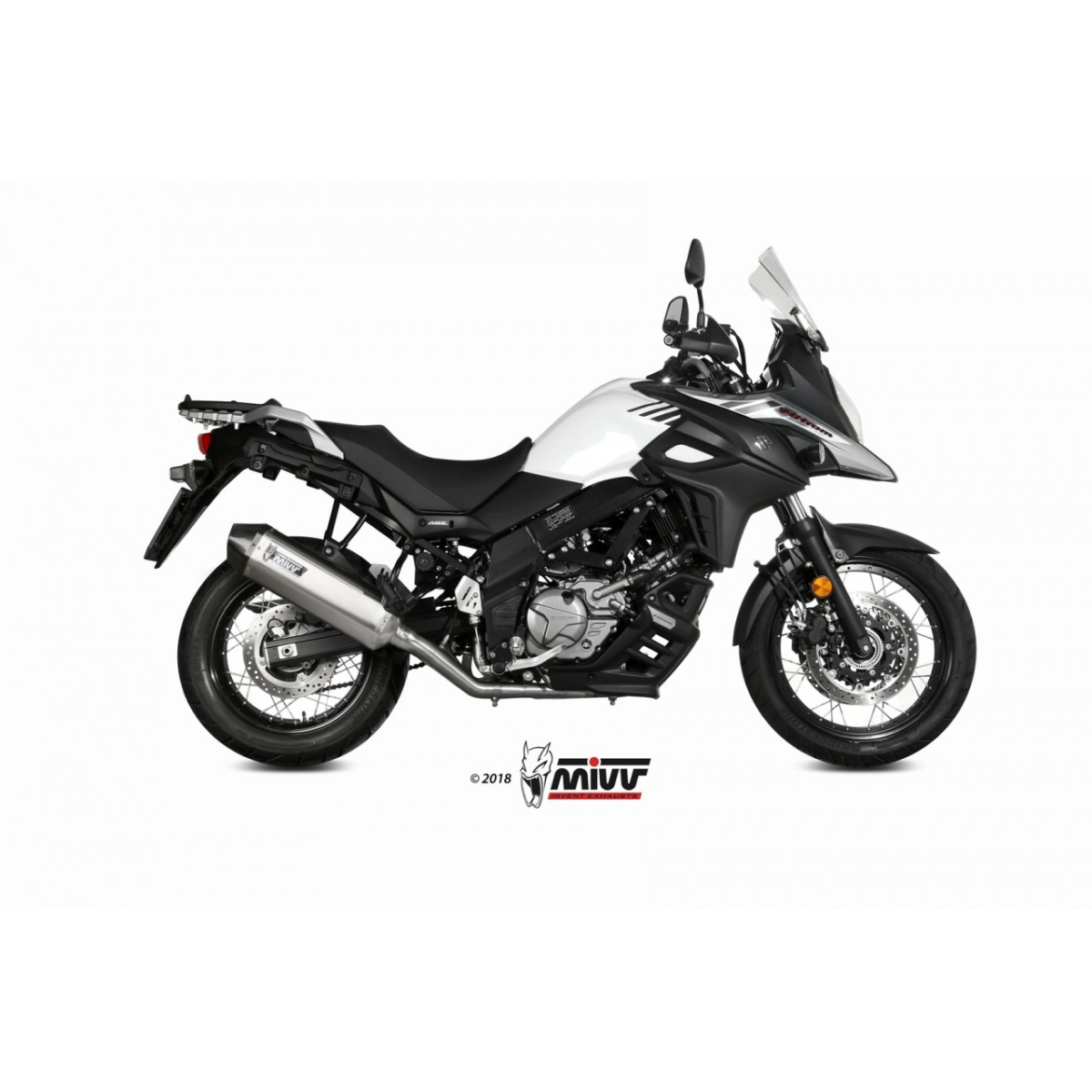MIVV-Komplettanlage 2x1 SPEED EDGE - Edelstahl für SUZUKI - V-STROM 65